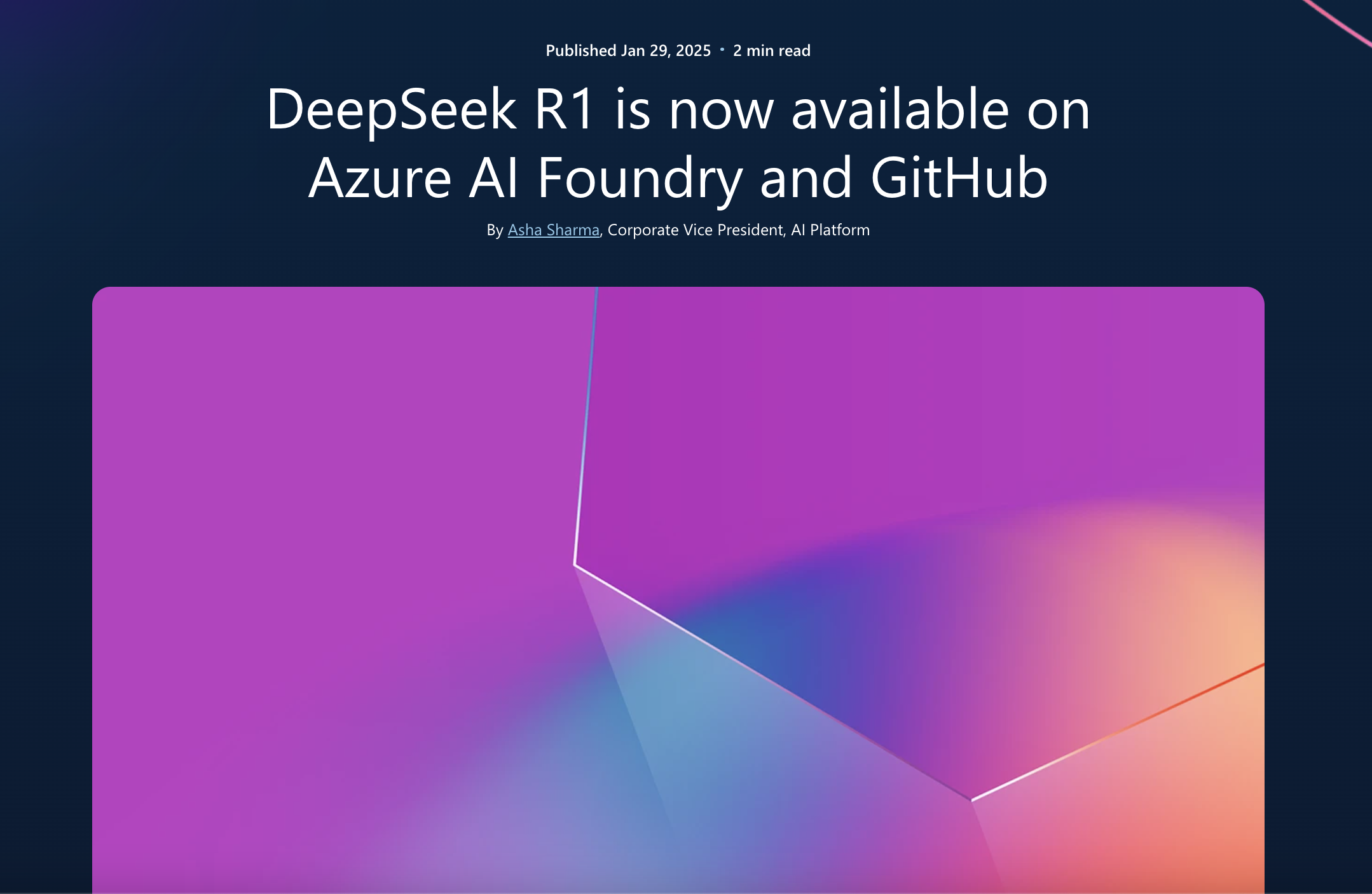 ความเร็วคือปีศาจ ไมโครซอฟท์เพิ่ม DeepSeek R1ใน Azure AI และ GitHub ให้ลูกค้าเข้าถึงได้